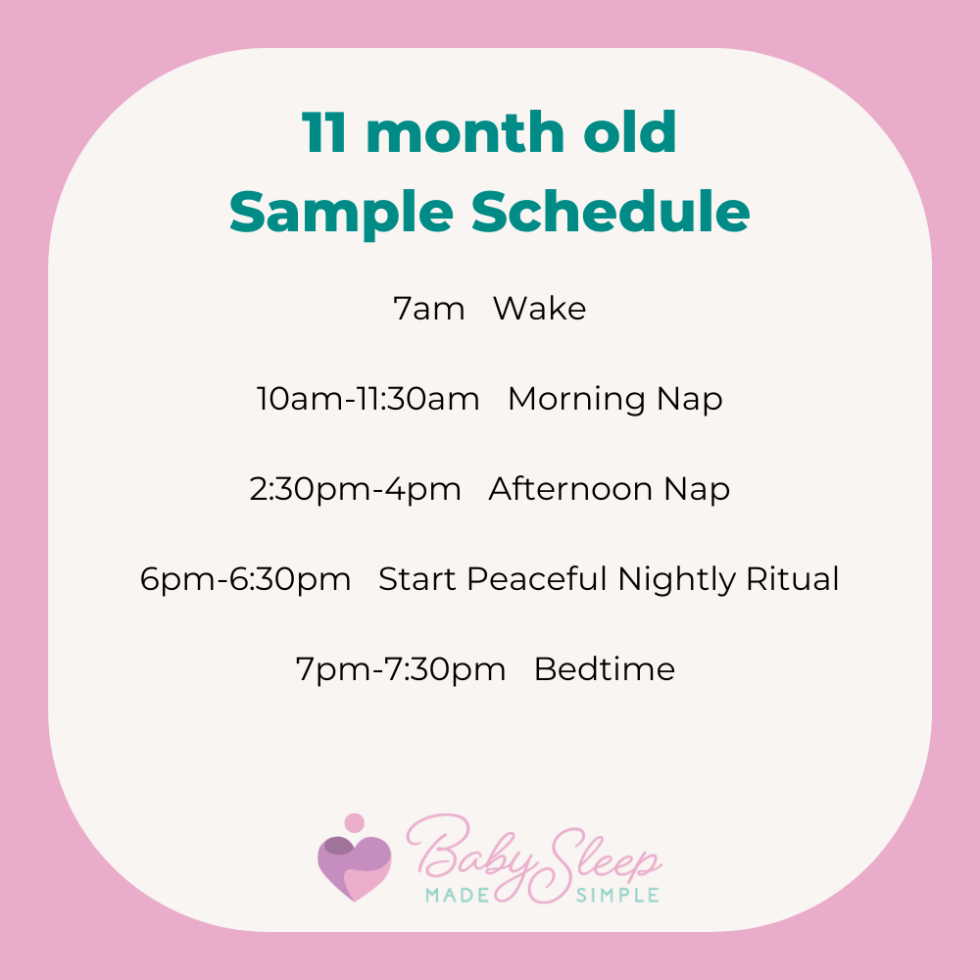 11 Month Old Sleep Schedule Naps And Bedtime