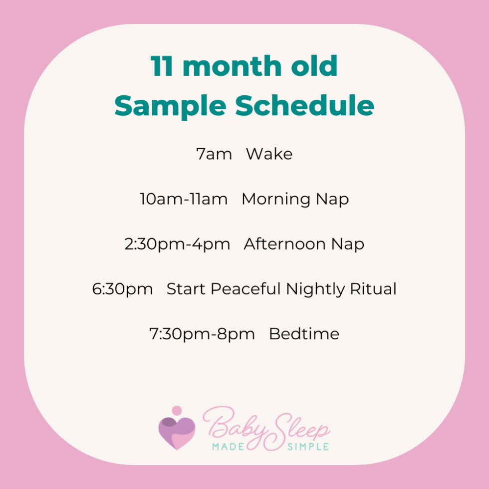 11 Month Old Sleep Schedule Naps And Bedtime